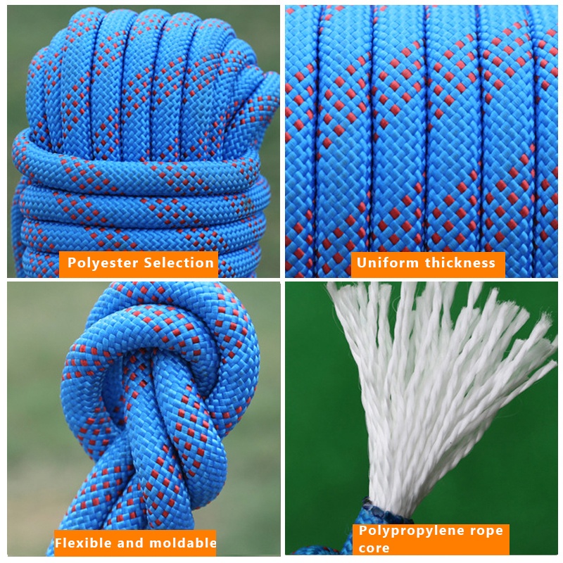 【Local Ship in 24h】Climbing Rope 8/10/12mm with Double BuckleOutdoor ...