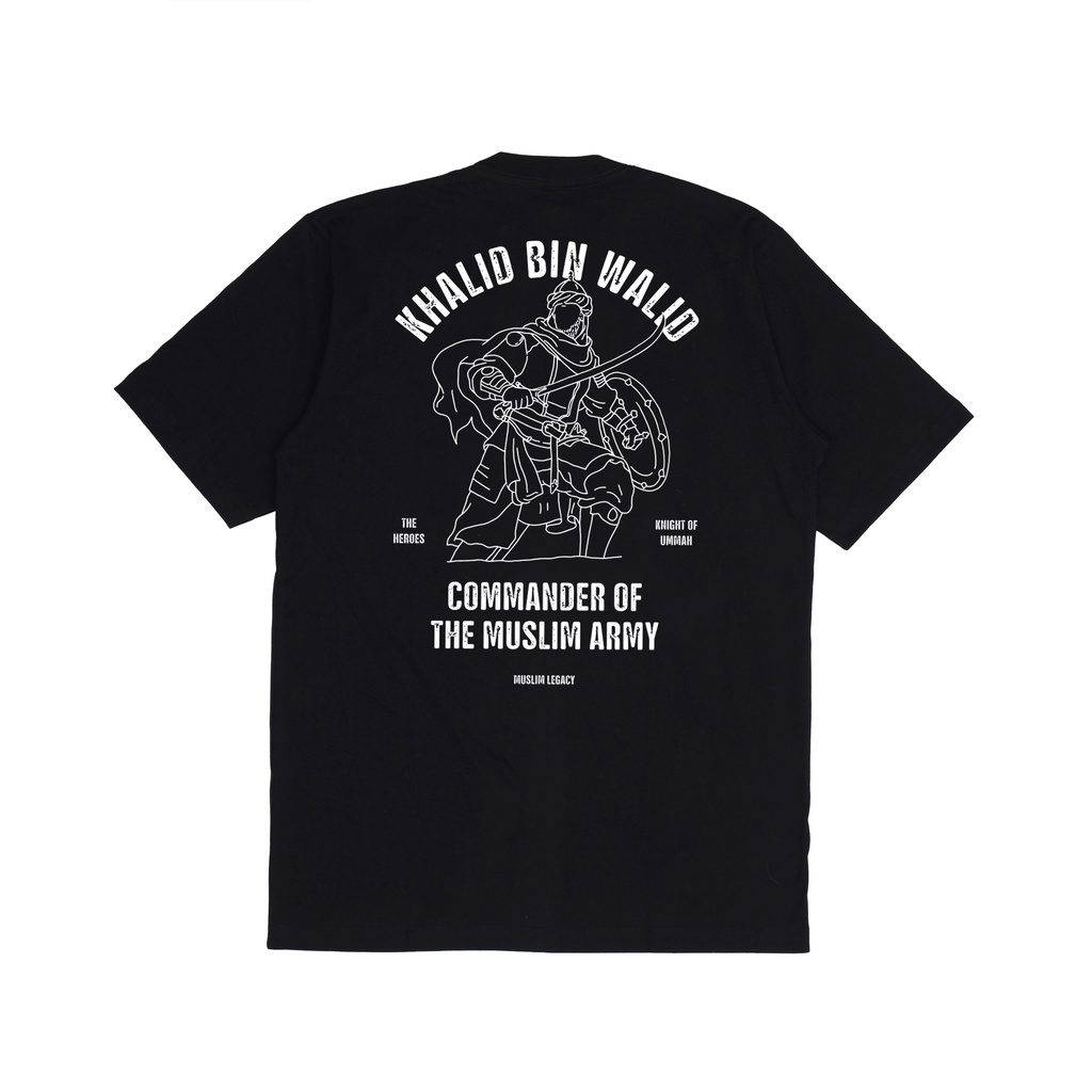Muslim Legacy - Khalid Bin Walid - Islamic Tshirt Black | Shopee Malaysia