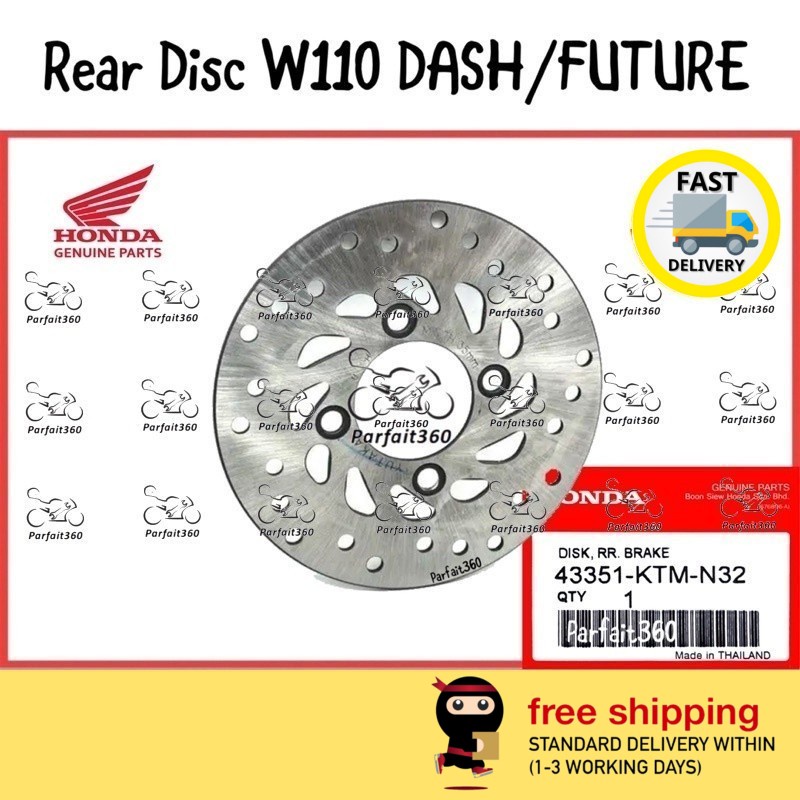 43351-KTM-N32 HONDA W110 DASH / FUTURE Rear Disc Brake Plate / Piring ...