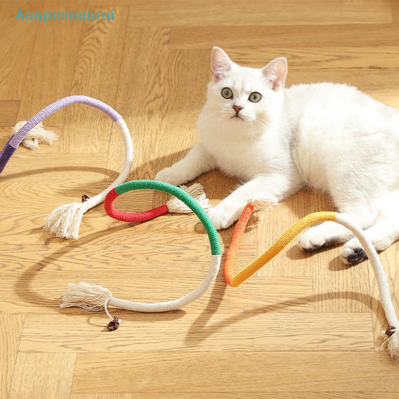 Auspiciousrui Cat String Toy Interactive Cat Scratcher Cotton Rope Toy ...