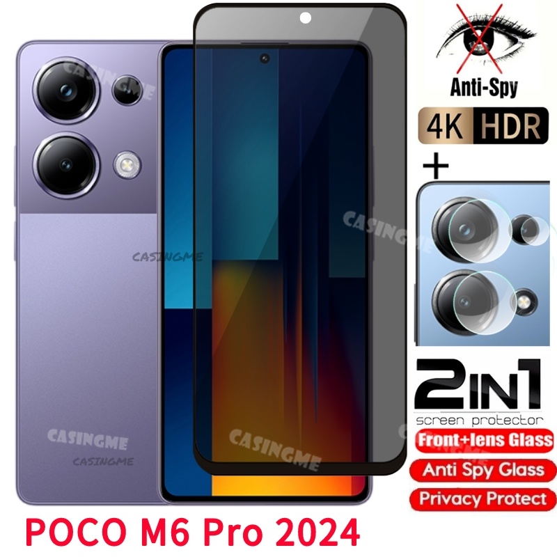 Poco M6 Pro 2024 Private Tempered Glass For Poco M6Pro M6 PocoM6 Pro ...