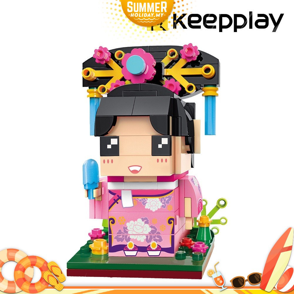 Qman Keeppley Keepplay K10108 Under the Moon Forbidden City Palace Culture Figure Bricks ...