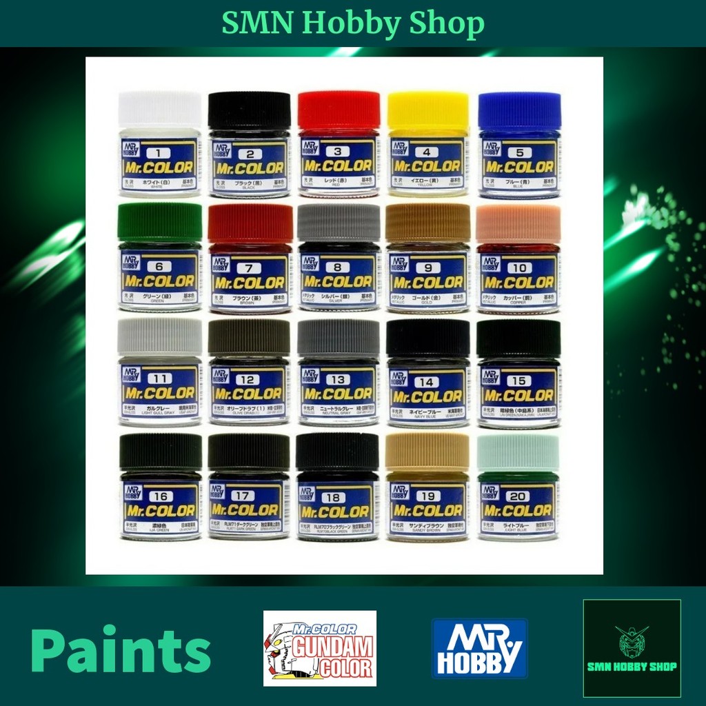 Paint Color Gundam 10ml C1-C10 for Gunpla, Miniature & Plastic Model Kits [Hobby Color Model ...