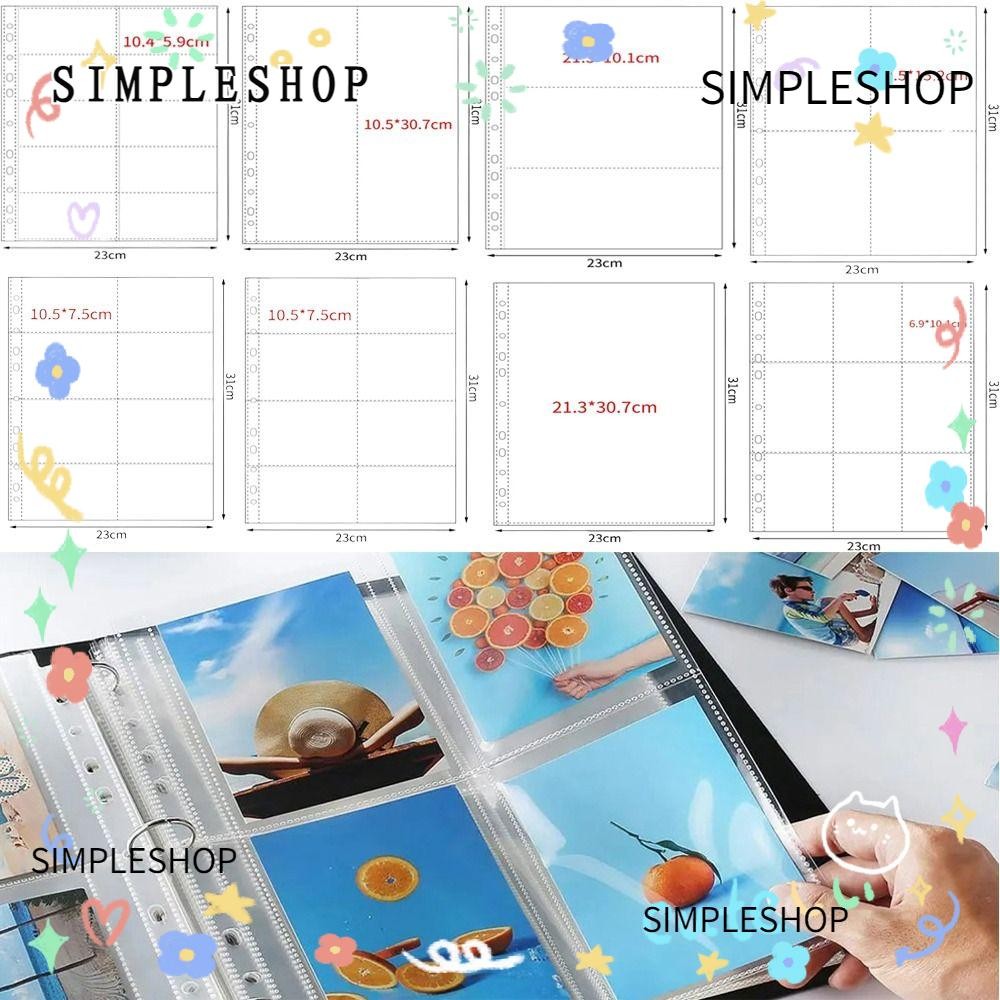 SIMPLESHOP Photo Album Refill Pages, Transparent Multiple Pockets A4 Kpop Photocard Binder, Card ...