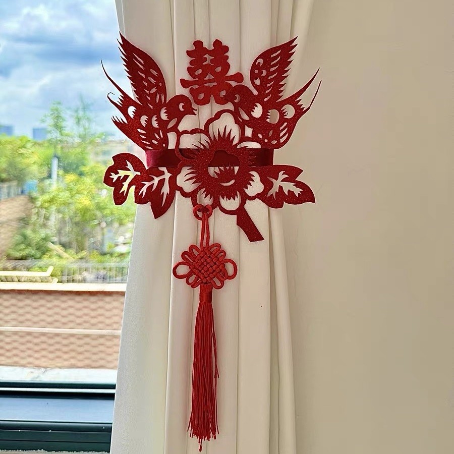 Straw Straw scene Curtain decoration Wedding Laced-Up Wedding New Room ...
