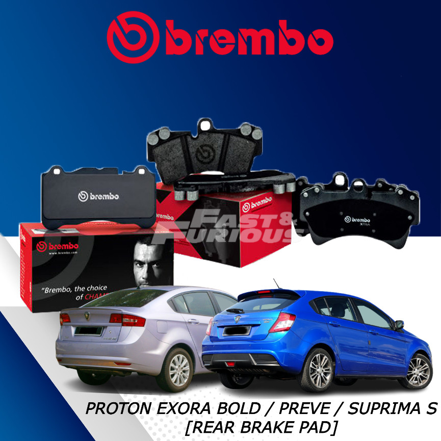 ORIGINAL BREMBO PROTON PREVE / EXORA BOLD / SUPRIMA S BRAKE PAD REAR ...