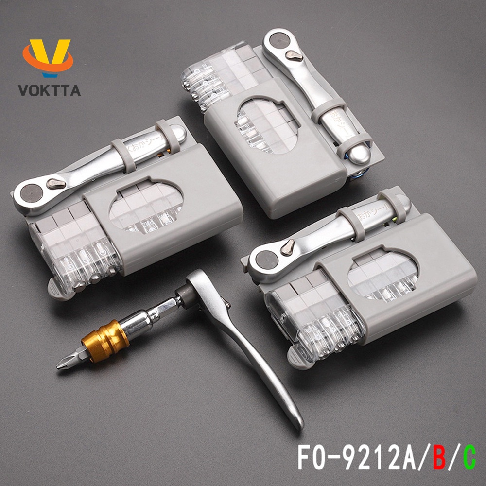VOKTTA Mini Ratchet Wrench Screwdriver Bit Set Multifunctional Special ...