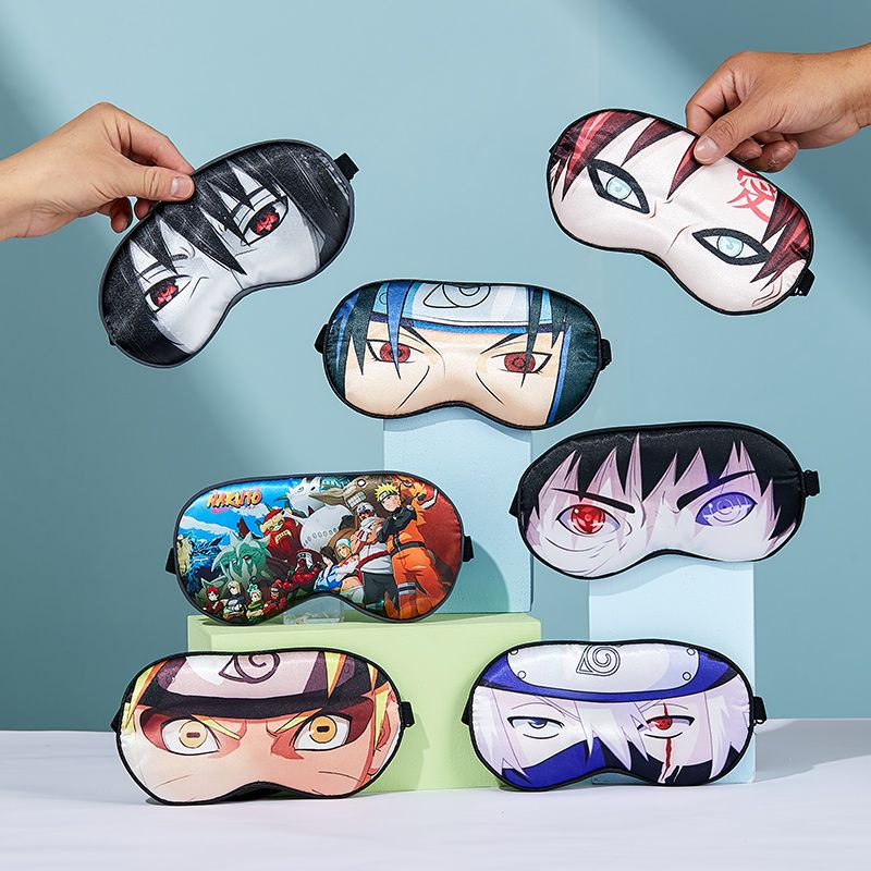 Ice Eye Mask Naruto Sasuke Sleep Anime Cartoon Blackout Eye Mask Anime ...