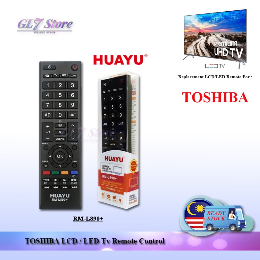 Toshiba Lcd Led Smart Tv Remote Control Universal Rm L890 Huayu
