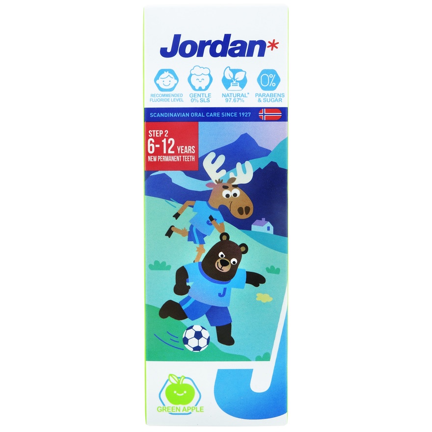 JORDAN Kids Step 2 6-12 Years Toothpaste Green Apple 75g | Shopee Malaysia