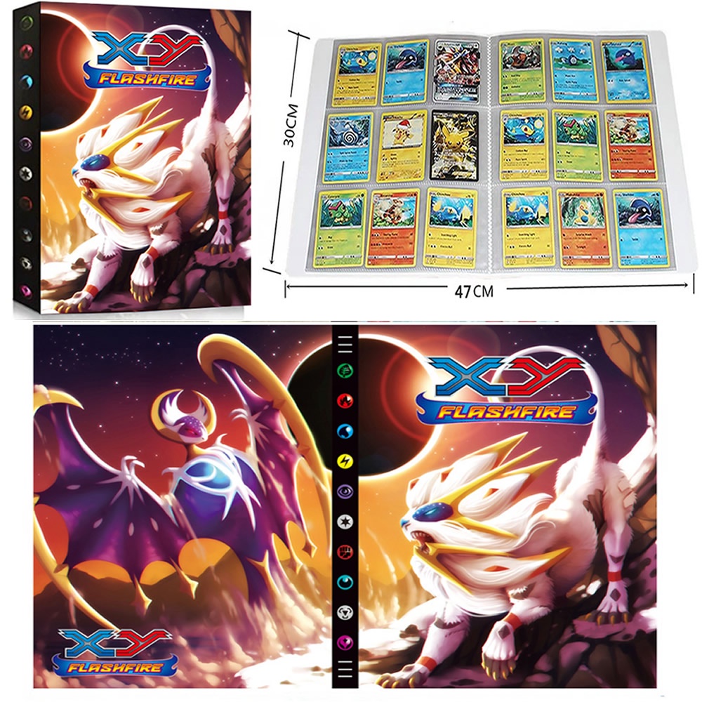 432Pcs 9 Pocket Album Pokemon Card Book Collection Map Holder Cartoon ...