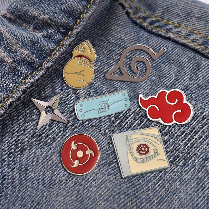 Japanese Anime Naruto Peripheral Enamel Brooch Cartoon Akatsuki ...