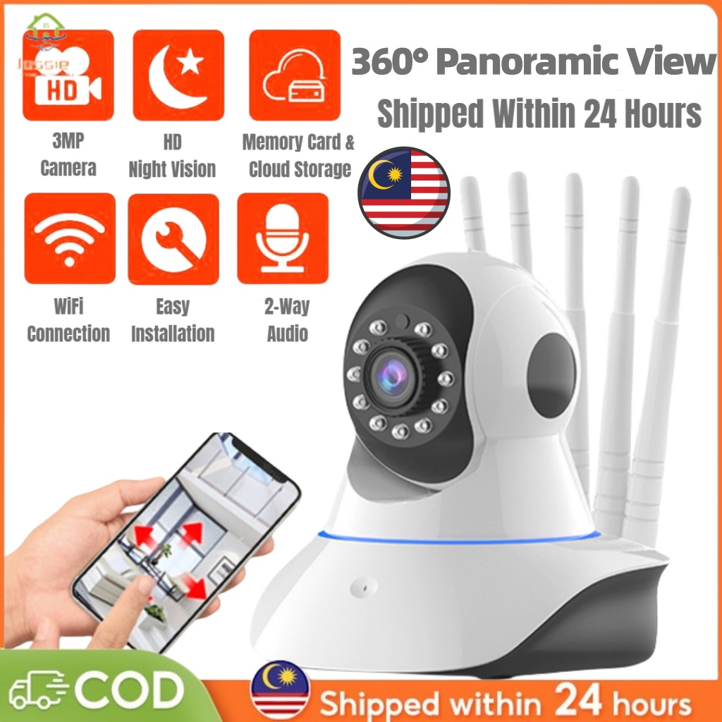 【Ready Stock】5 Antenna WIFI Camera CCTV Hotspot Wireless IP 1080P Full ...