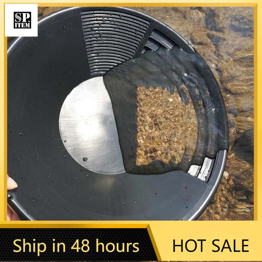 Gold Panning Plate 15'' Large Capacity Gold Pan Sifting Tray Sieve Dish ...