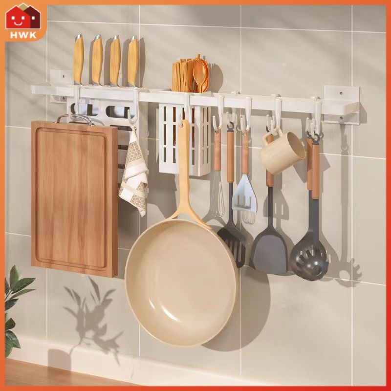 Chopstick rack non punching kitchen hook hanging rod wall hanging knife ...