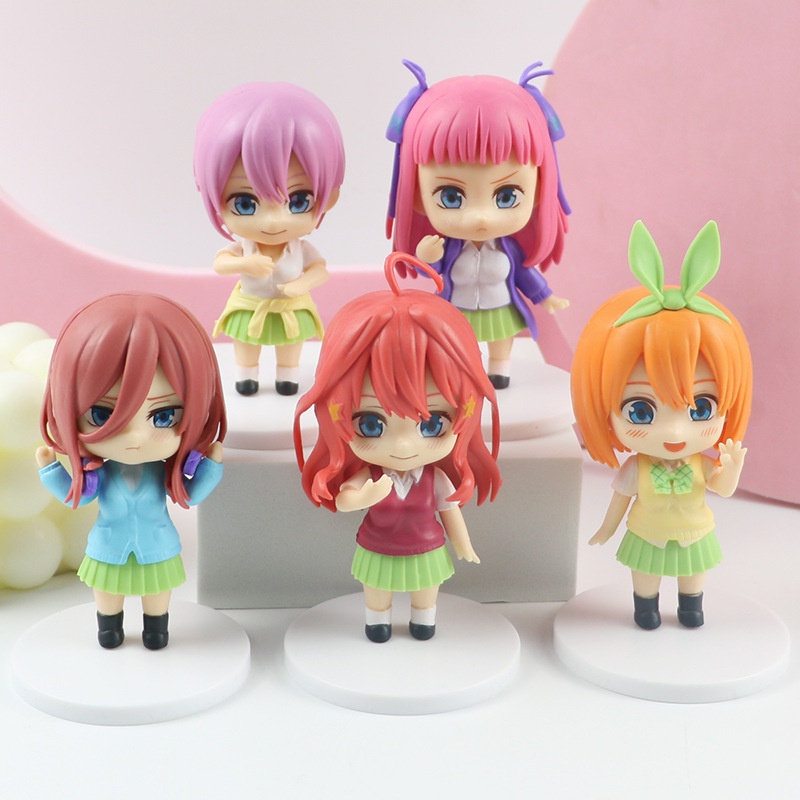 5 Pcs The Quintessential Quintuplets Figures Nakano Ichika Nino Miku ...