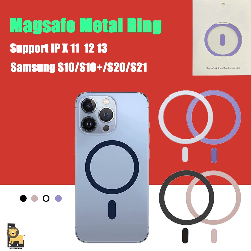 [Ready stock] Portable Metal Ring Sticker For Magsafe Magnetic Wireless ...