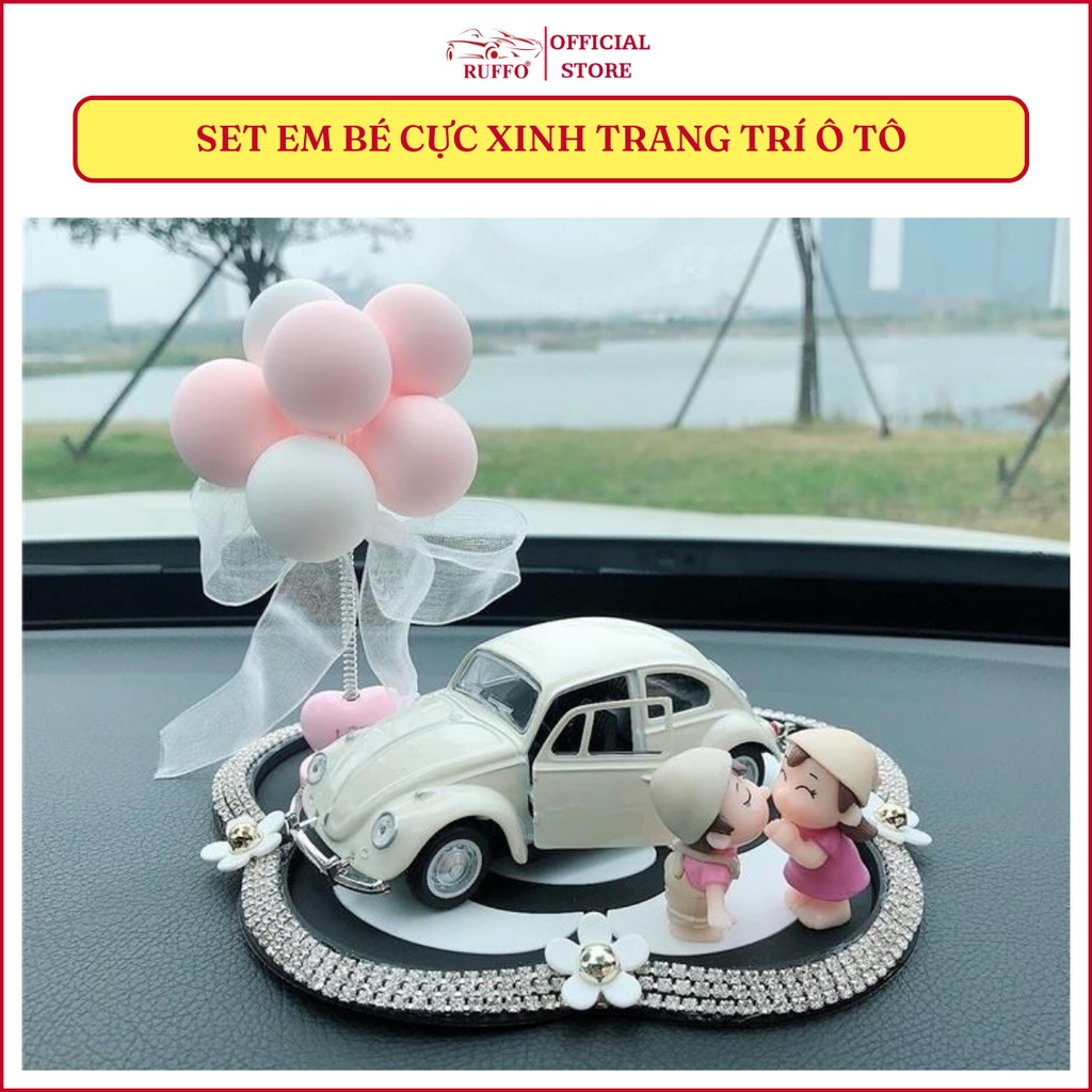 Car taplo decor super cute baby couple set car styling desk-cheap high ...
