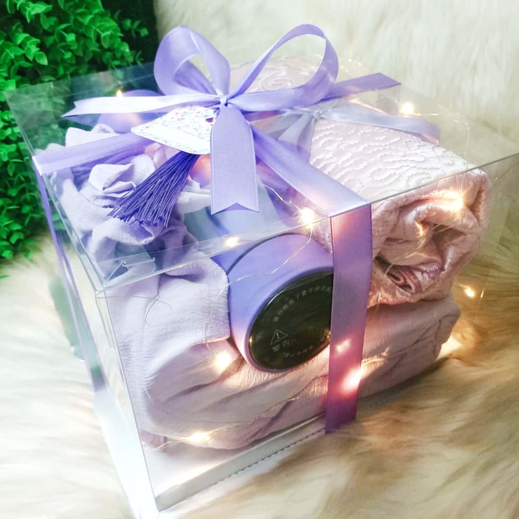 [SET ASMIZA Gift For Her] Telekung Sejadah Led flask Custom Name (24h ...