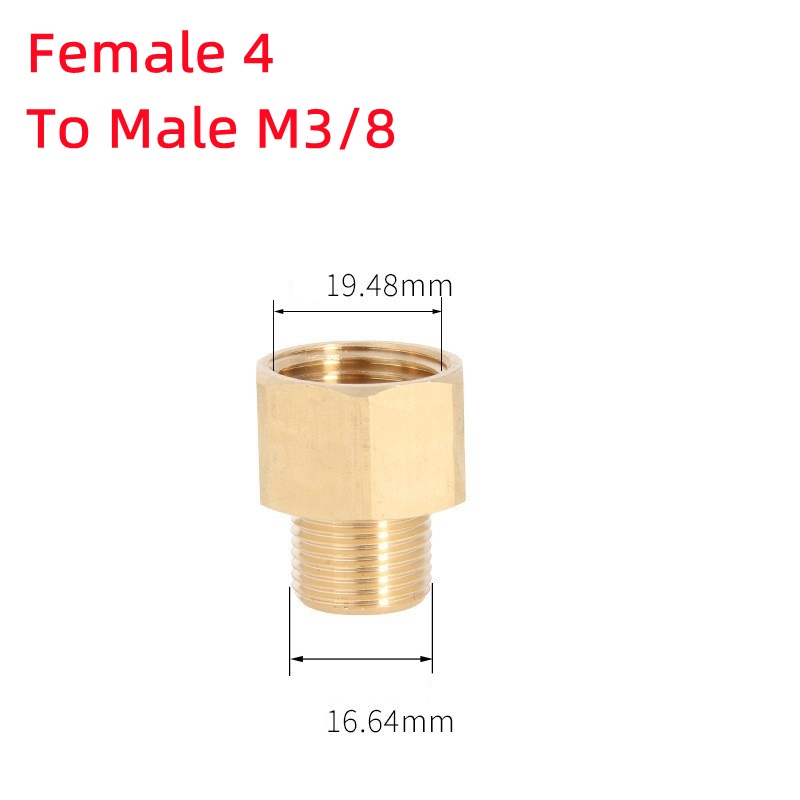 Brass 3 8 1 4 M14 M18 M22 Thread Connector Male Female Adapter For