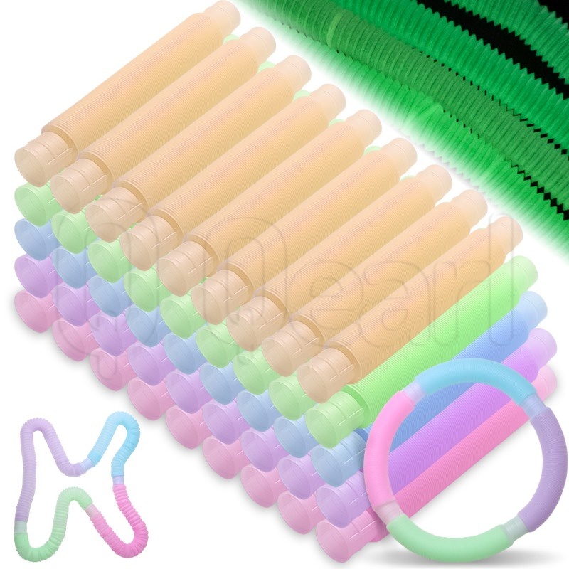 Fluorescent Color Retractable Plastic Tube Toy / Mini Kids Sensory ...