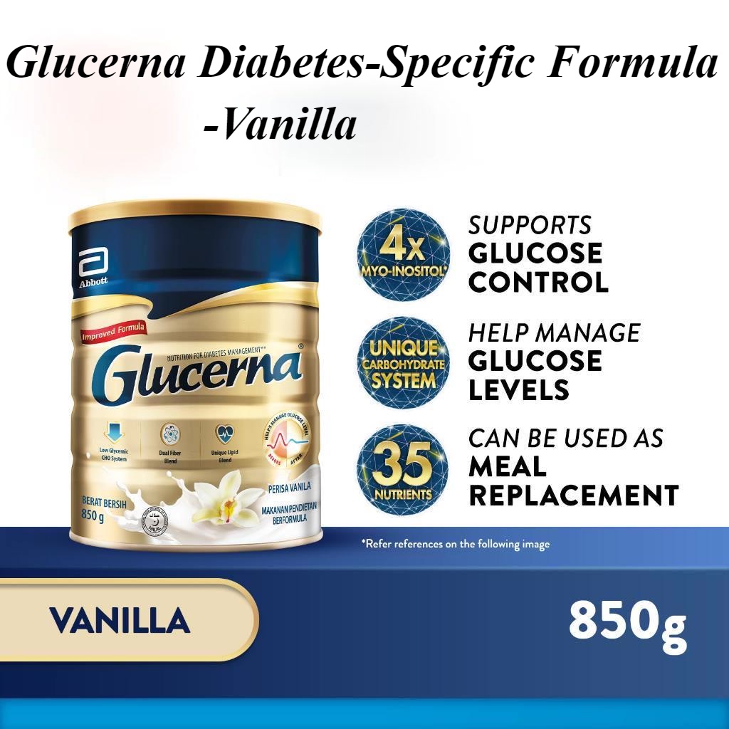 Glucerna Diabetes-Specific Formula - Vanilla (850g) | Shopee Malaysia