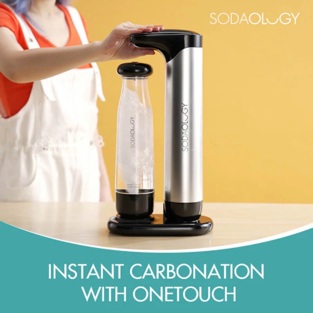 SODAOLOGY AllFizz™OneTouch Bottom-Up Fizz Sparkling Water Soda Maker ...