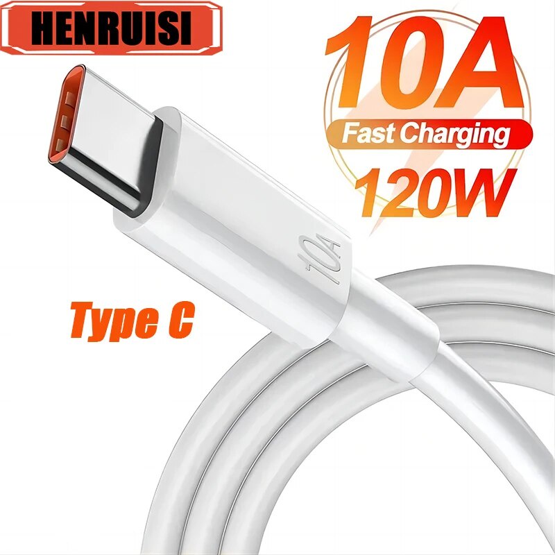 100W 7A USB Type C Super Fast Charge Cable/120W 10A Mobile Phone Super ...