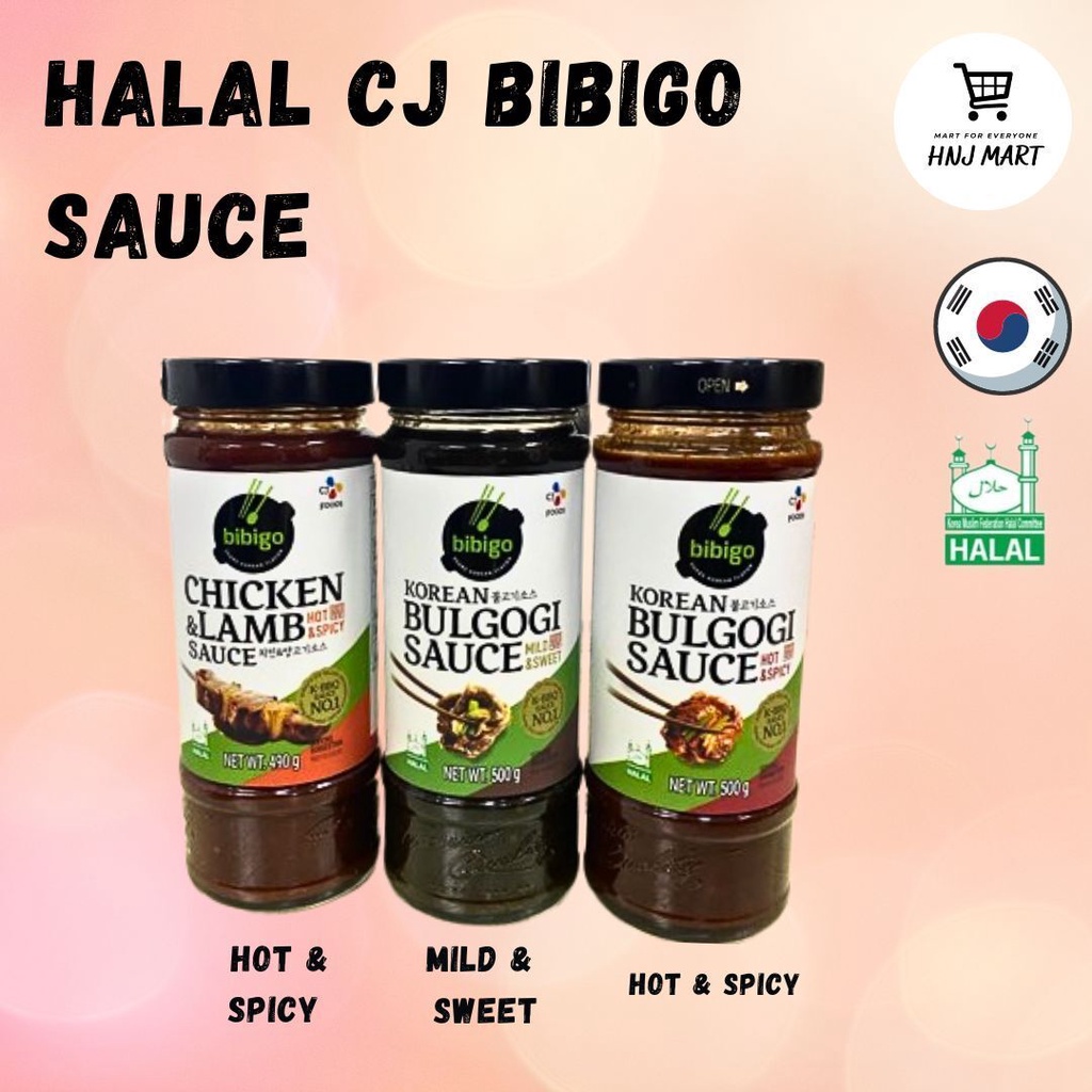 Halal CJ Bibigo Bulgogi Sauce 500g For Marinade Mild Sweet Hot Spicy Chicken Lamb Sauce Meat ...