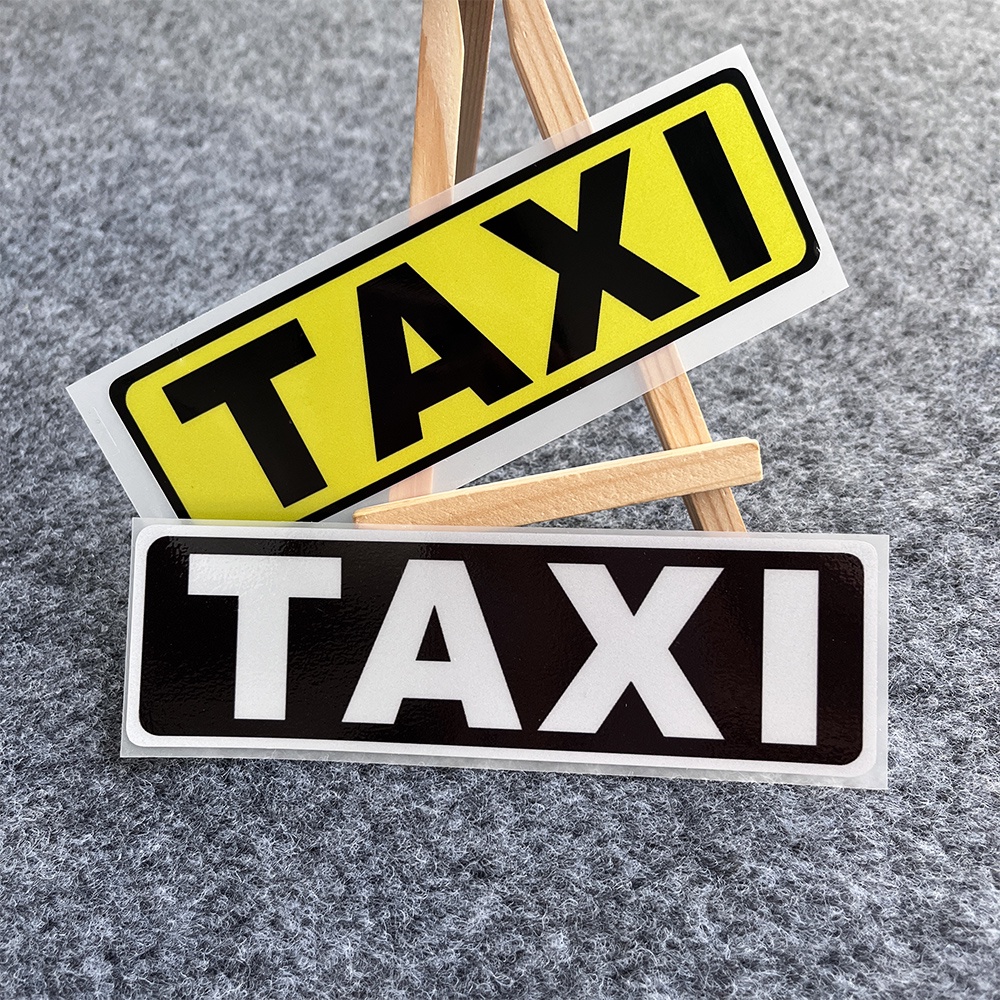Funny Reflective Car Sticker TAXI Logo Motorcycle Helmet Scooter Auto ...