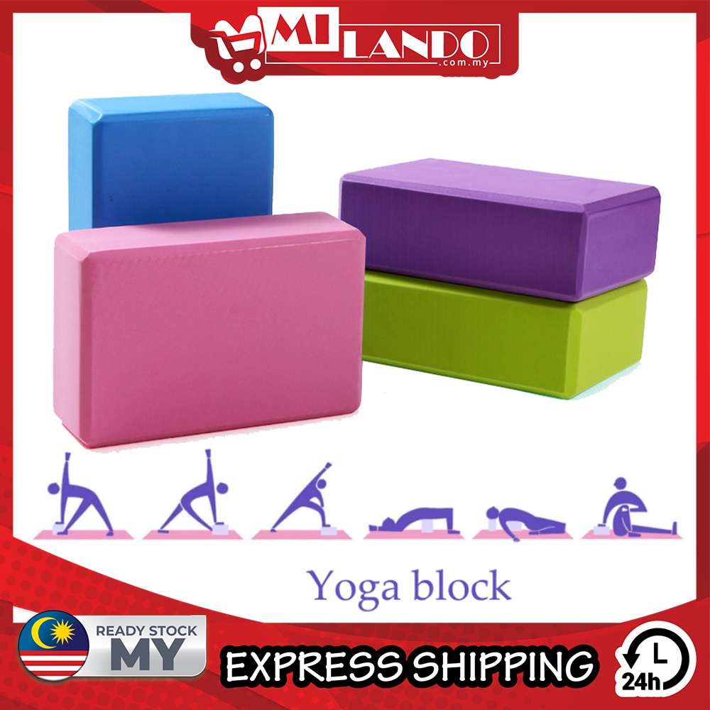 MILANDO Sport Yoga Block Exercise Fitness Tool Home Workout Stretching ...