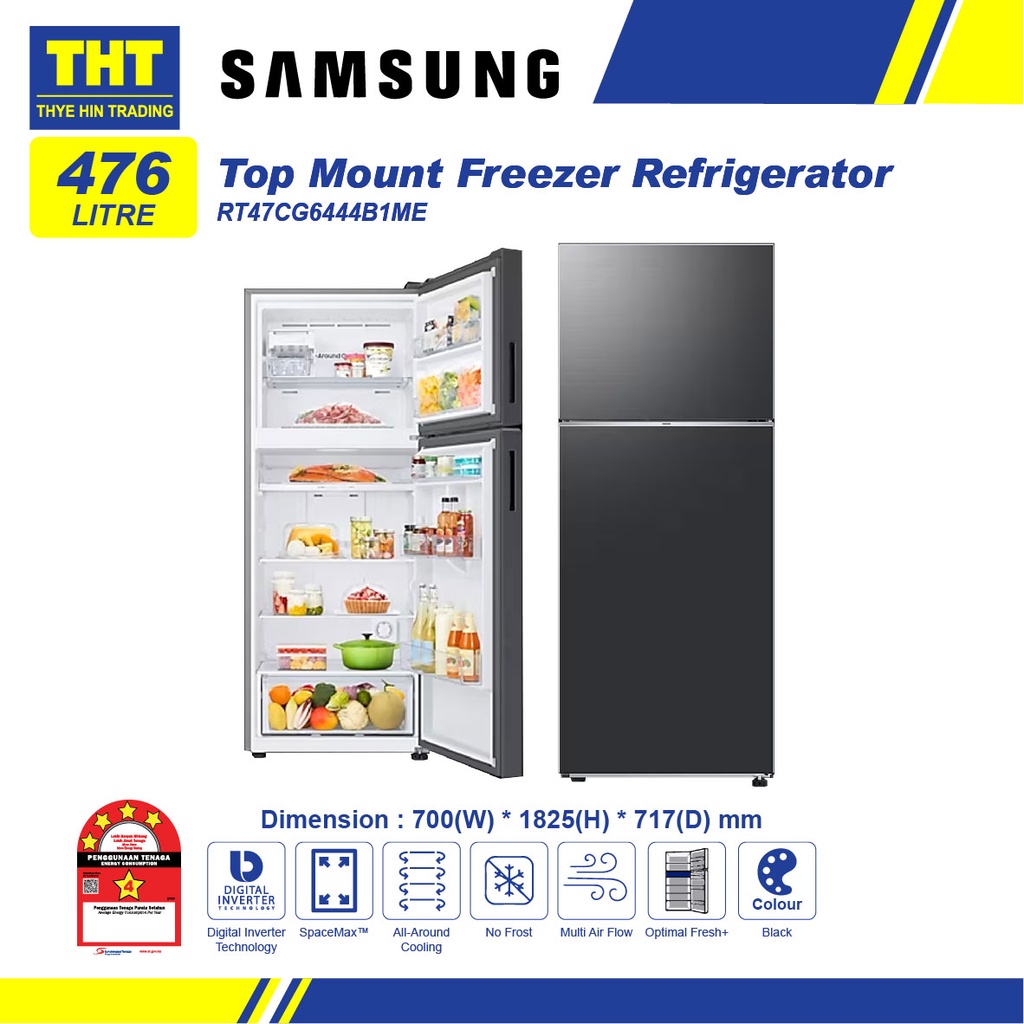 Samsung 476L Top Mount Freezer Refrigerator with Optimal Fresh+ ...