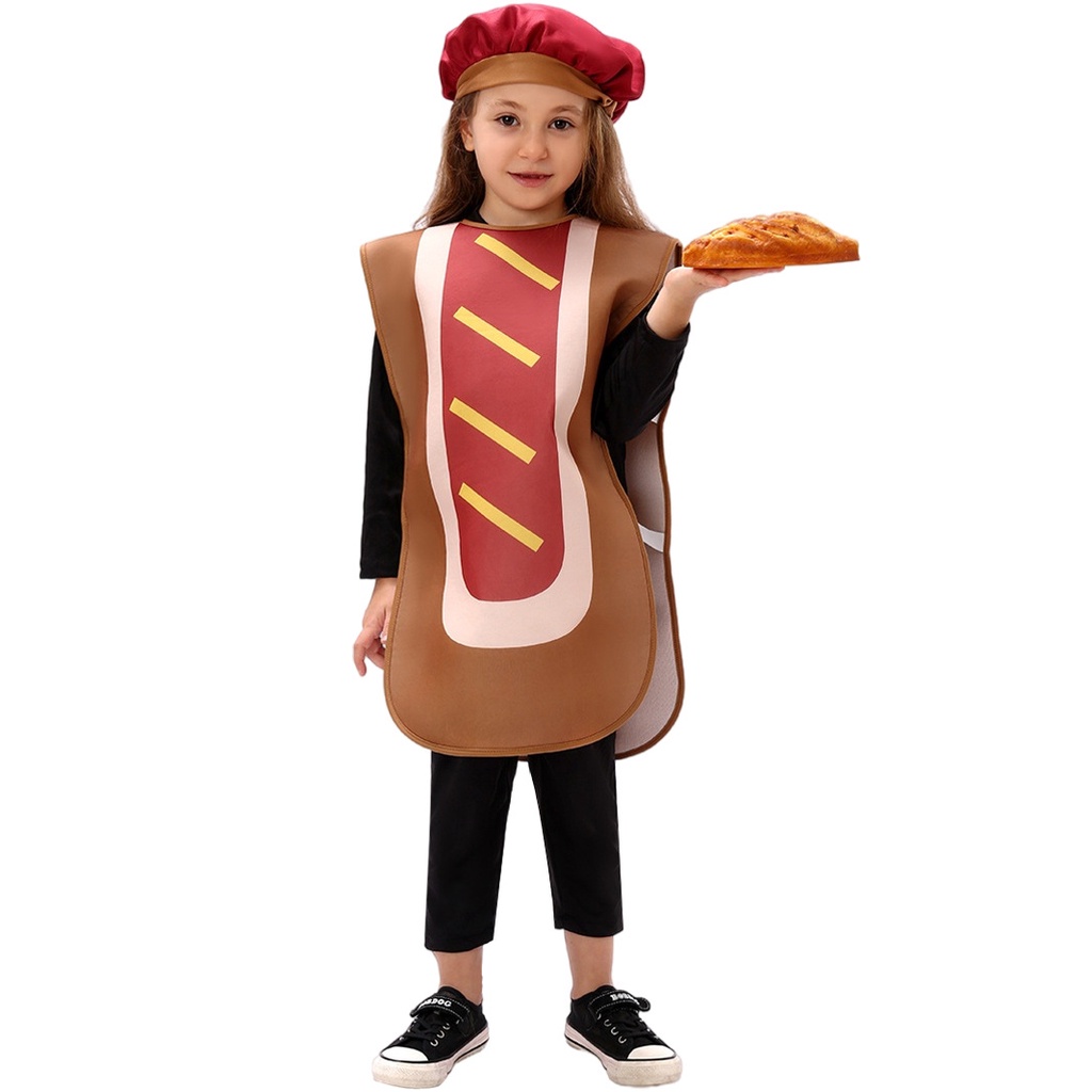 2023 New Christmas Children's Bread Bodysuit Hot Dog Sausage Role ...