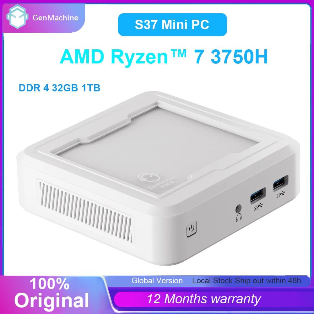 GenMachine Mini PC Light AMD Ryzen 7 3750H 3550H Windows 11 DDR4 32GB 500GBSSD HDMI M.2 2280 ...