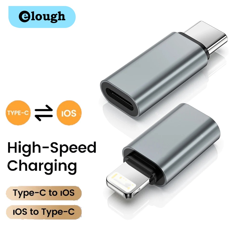 Elough USB C To lOS Adapter For lOS Male to Type C Female Converter ...