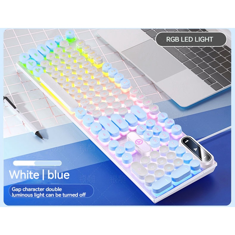 WIRED RGB Keyboard RGB Rainbow Light Colourful Keypad | Shopee Malaysia