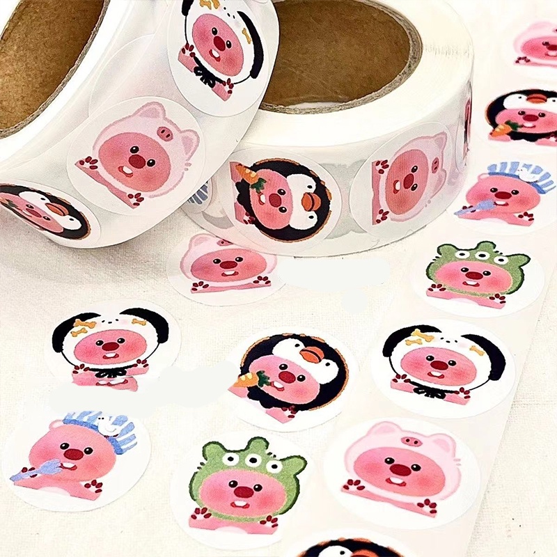 500pcs Kawaii Sanrio Loppy Roll Sticker Notebook Decoration Sticker ...