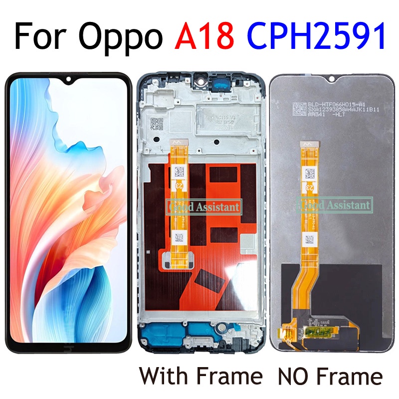 Original Black 6.56 Inch For Oppo A18 CPH2591 LCD Display Touch Screen ...