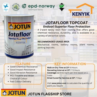 JOTUN 5L Jotafloor Top Coat (Indoor Floor Paint) | Shopee Malaysia