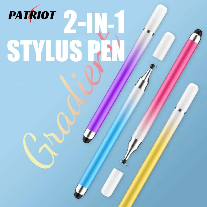 [PATRIO] 2 In 1 New Gradient Color Stylus Pen No Harm to Screen Flat ...