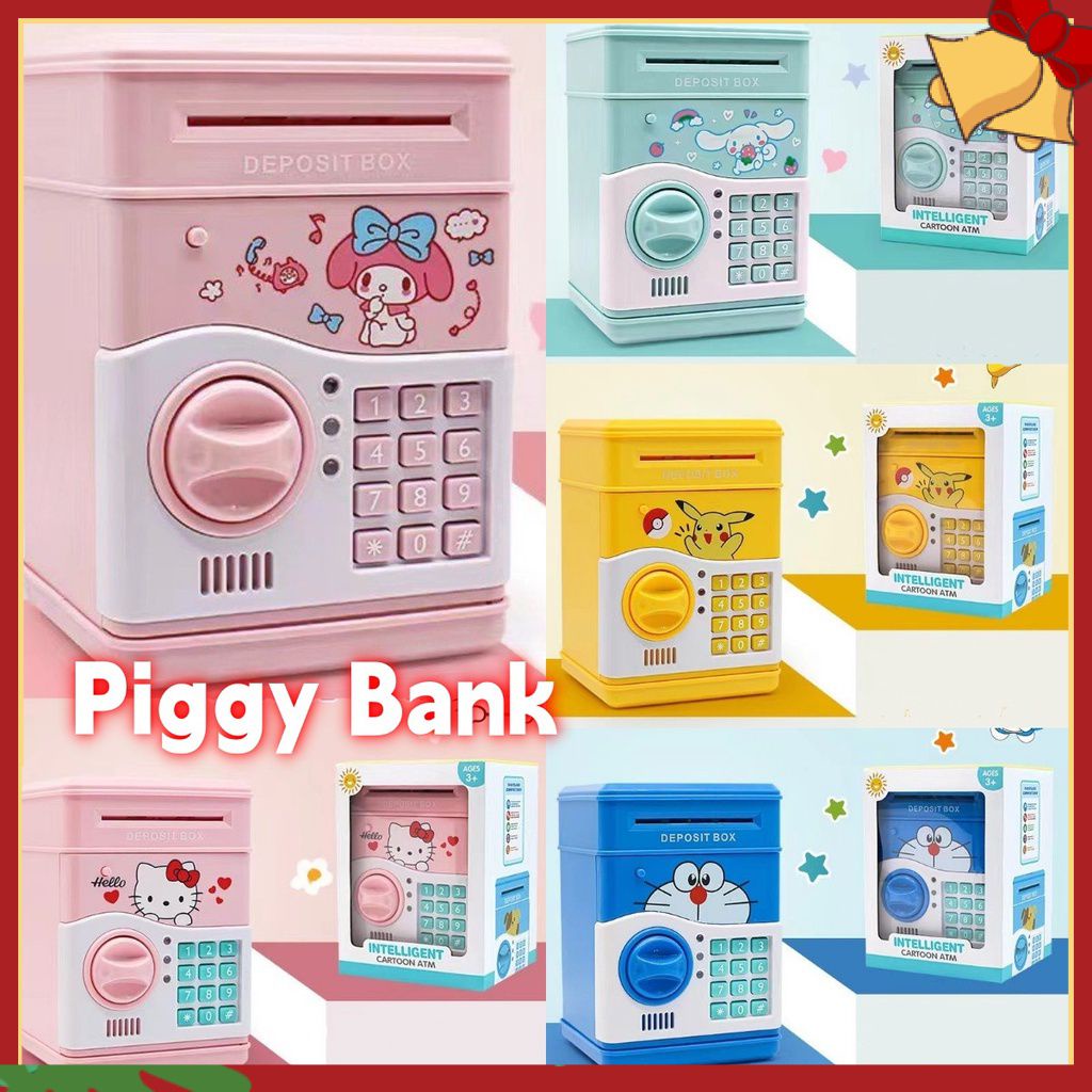 Sanrio Coin Bank Cute Cartoon Pikachu Ice Princess Cinnamoroll Hello ...