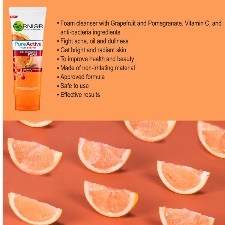 Garnier Fruity Energy Skin Energizing Foam ( 100ml ) | Shopee Malaysia