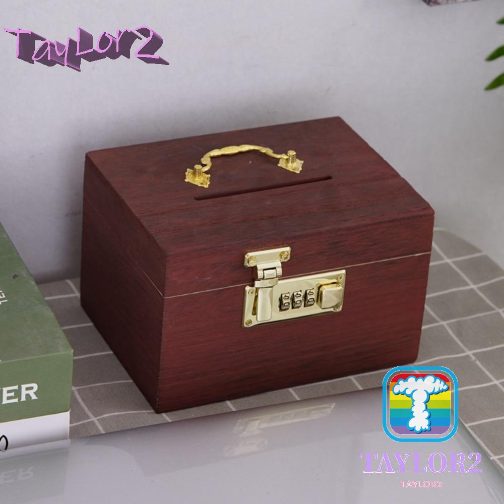 ATAYLOR Money Tank, Retro Chinese Style Wooden Savings Tank, Money Tank ...