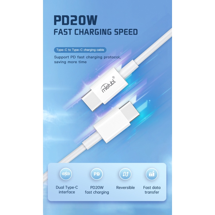 Mietubl PD20W Phone Charging Cable TYPE-C to TYPE-C High Speed Fast ...