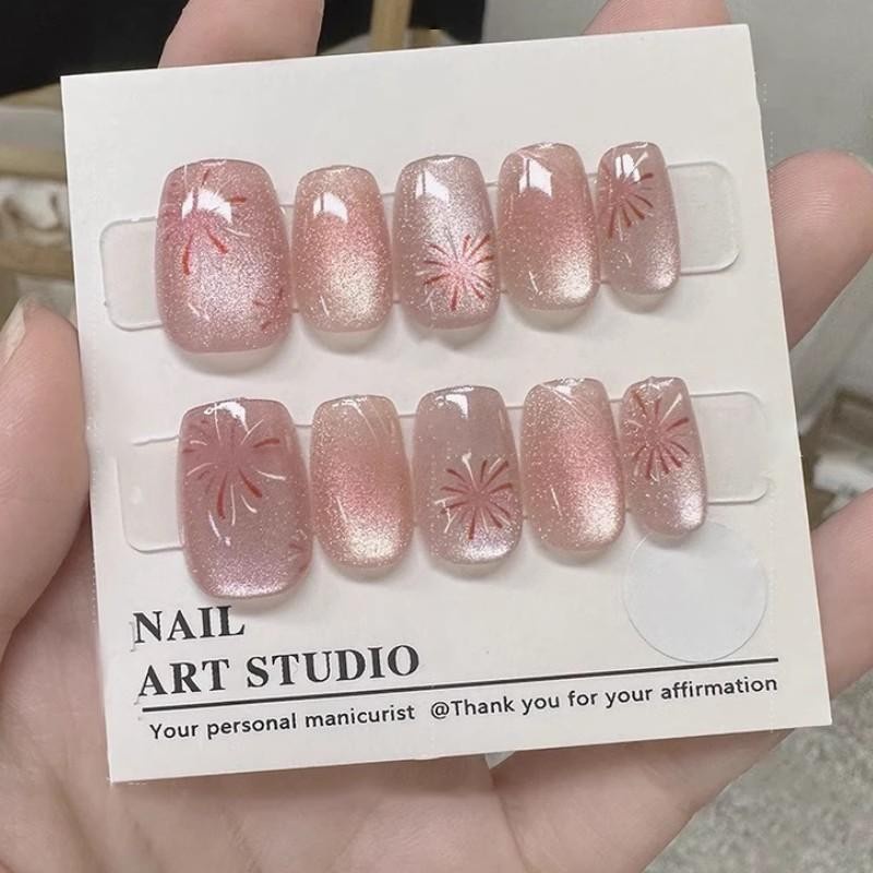 Short Fireworks Cat Eye Handmade Wear Nail Chasing Light Fireworks Fake ...