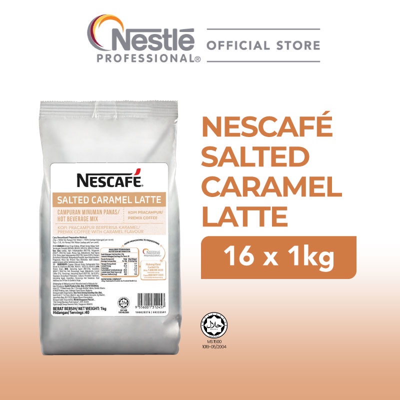 NESCAFE Salted Caramel Latte - 1kg x 16 (1 carton) | Shopee Malaysia