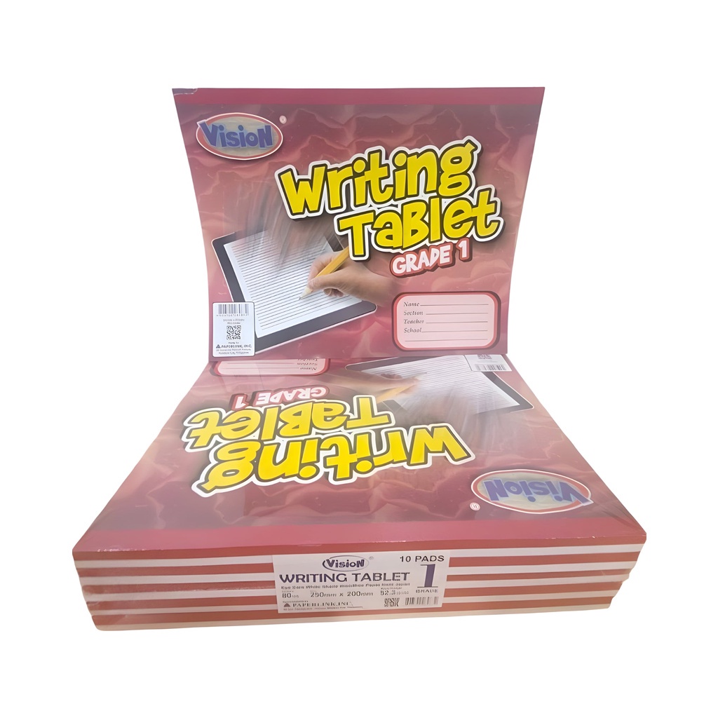 [10 PADS] Vision Writing Tablet Grade 1 to Grade 3 Pad Stationary ...