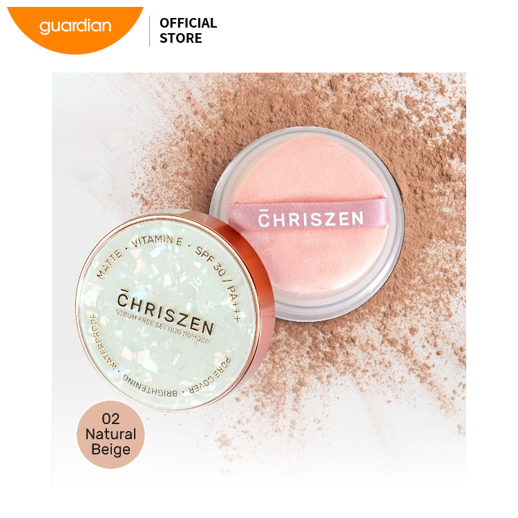 Chriszen Sebum Free Setting Powder 02 Natural Beige 10g | Shopee Malaysia