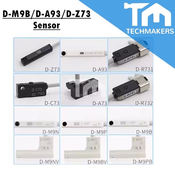 2-Wire Reed Switch Pneumatic Cylinder D-M9B/D-A93/D-Z73 Sensor Solid ...