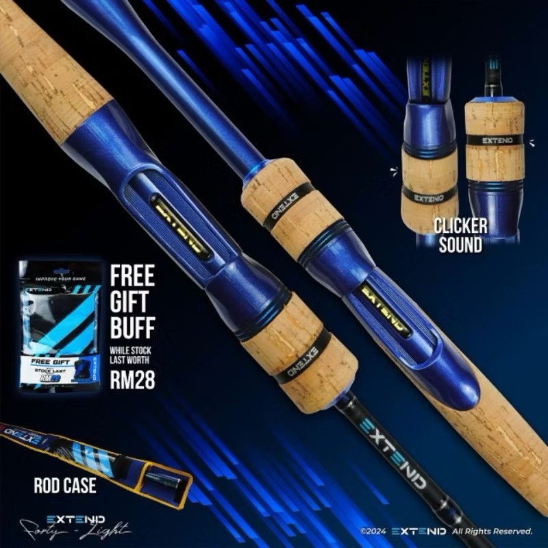 EXTEND SHARK SERIES FORTY-LIGHT SPINNING AND CASTING FISHING ROD ...